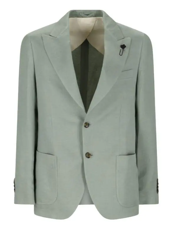 LARDINI Patch-pocket Blazer - Gray