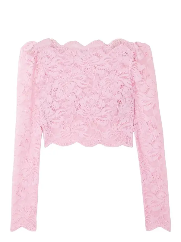 Rabanne Short Lace Top - Pink