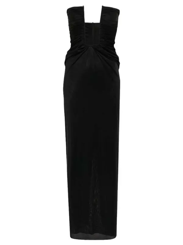 Christopher Esber Strapless Plunging Neck Maxi Dress - Black
