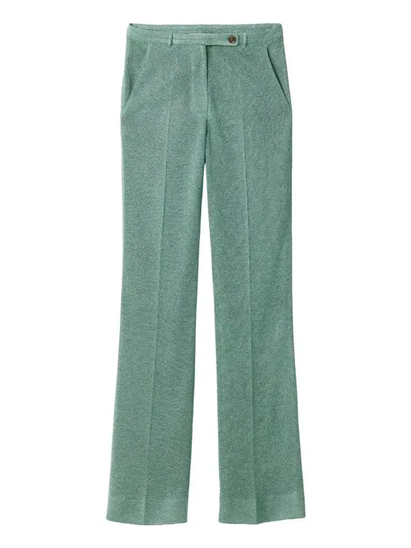 Miu Miu Straight-leg Lurex Pants - Grass Green