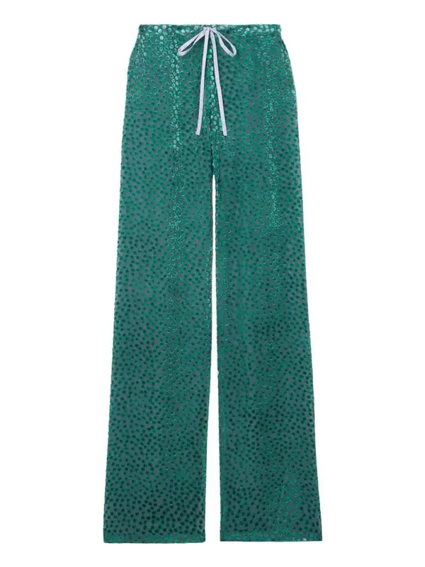 Dries Van Noten Polka-dot Trousers - Blue