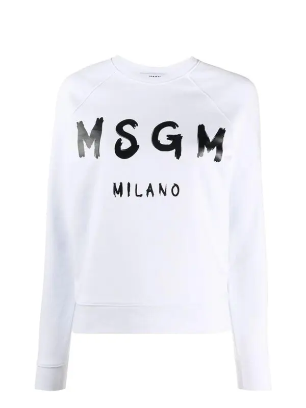 MSGM Logo Detail Sweatshirt - White