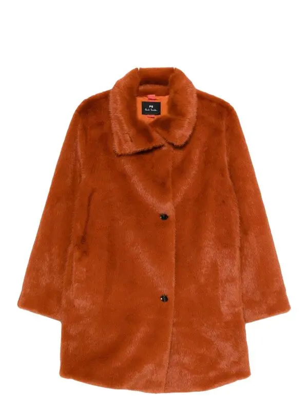 Paul Smith Faux Fur Lapel Collar Jacket - Orange