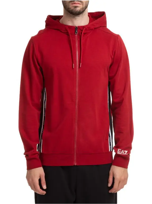 EA7 Hooded Zip-up Jacket - Red