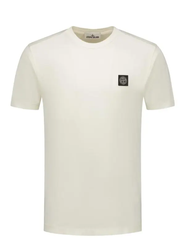 Stone Island Logo Patch Crewneck T-shirt - Ivory