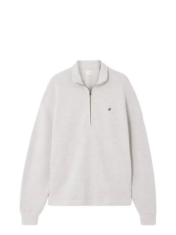 Aimé Leon Dore Embroidered Cotton Sweatshirt - White