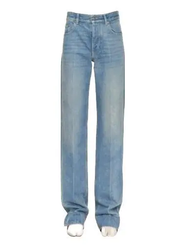Valentino Garavani Logo Patch Straight Leg Jeans - Blue