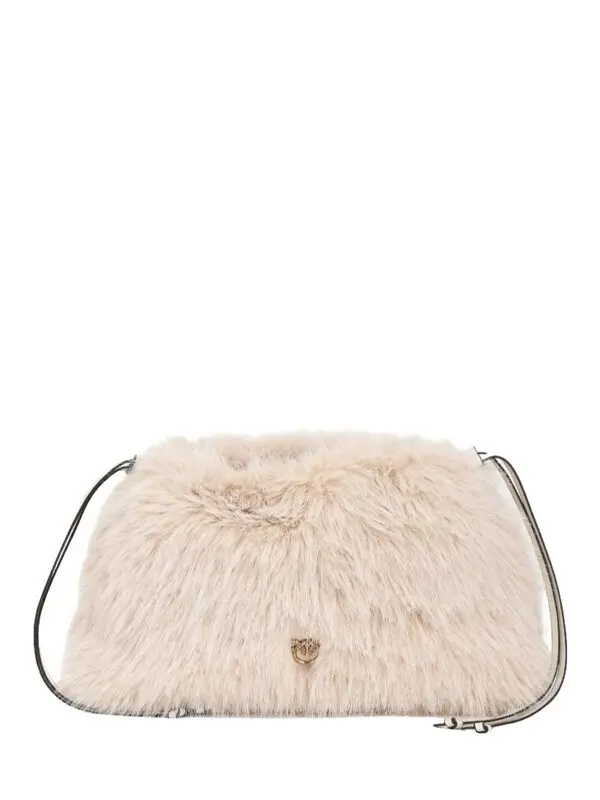 Pinko Drawstring Maxi Clutch Bag - Nude