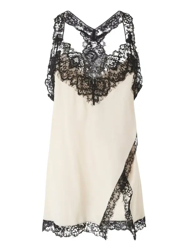 Pinko Lace-trim Silk Camisole - White