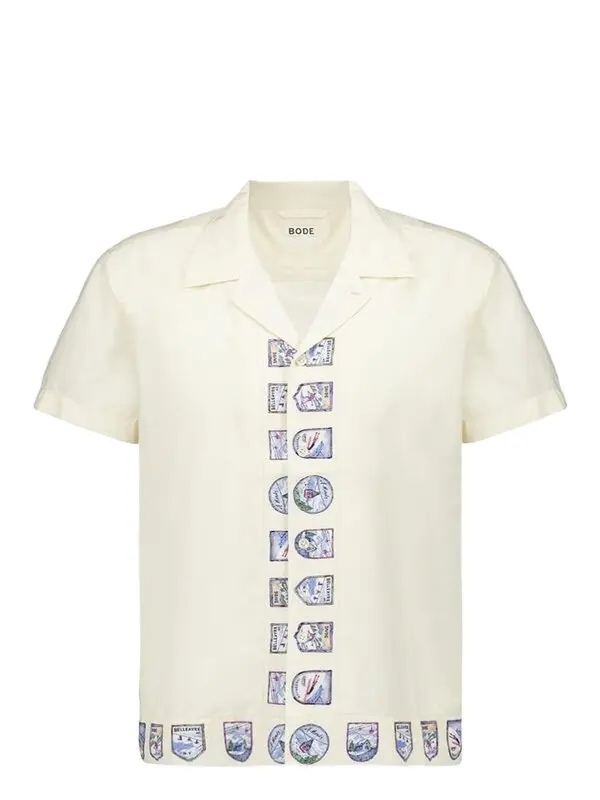 BODE Short Sleeved Ski Season Shirt - Light Brown