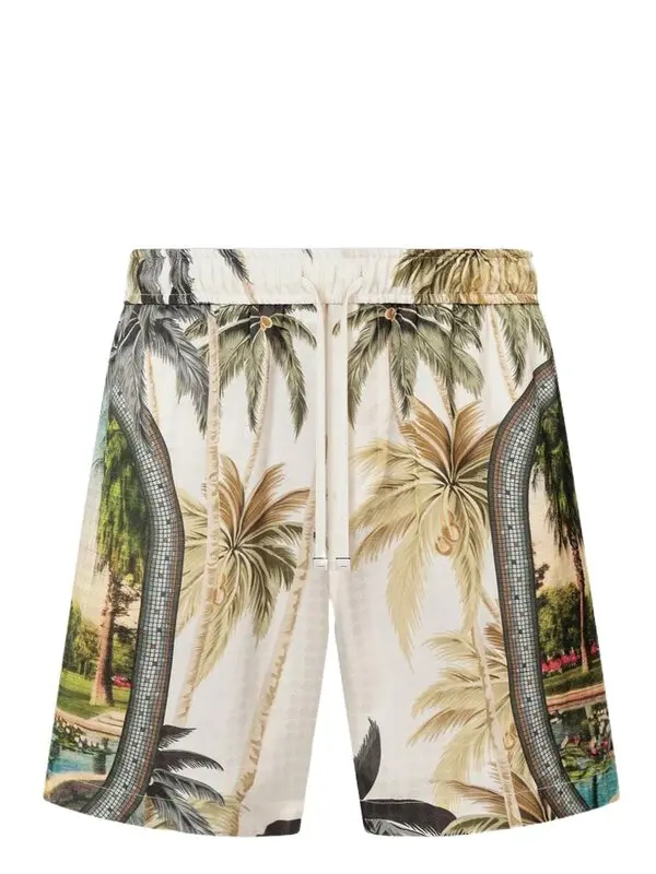 Amiri Paradise Printed Drawstring Shorts - Multi-color