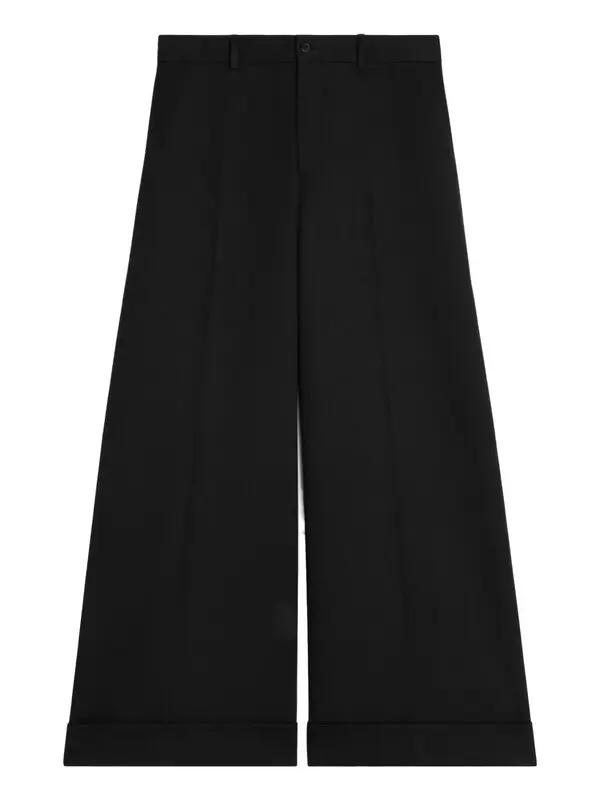 Celine Dock Trousers In Wool And Mohair Gabardine - Black