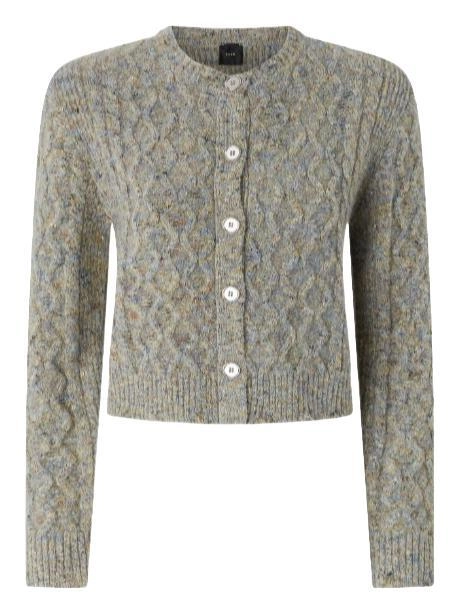 Pinko Cable-knit Button Cardigan - Gray