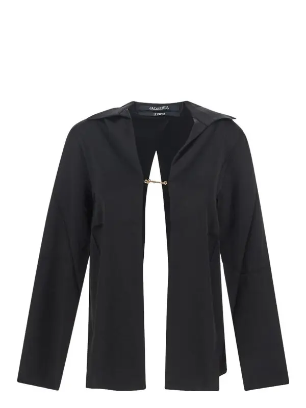 Jacquemus Le Papier" Logo Plaque Blouse - Black