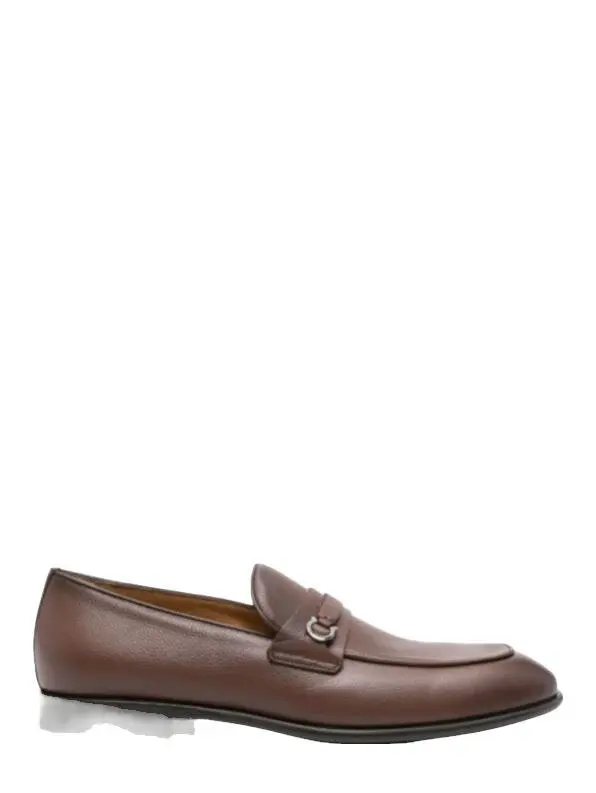 FERRAGAMO Gancini Loafers - Brown