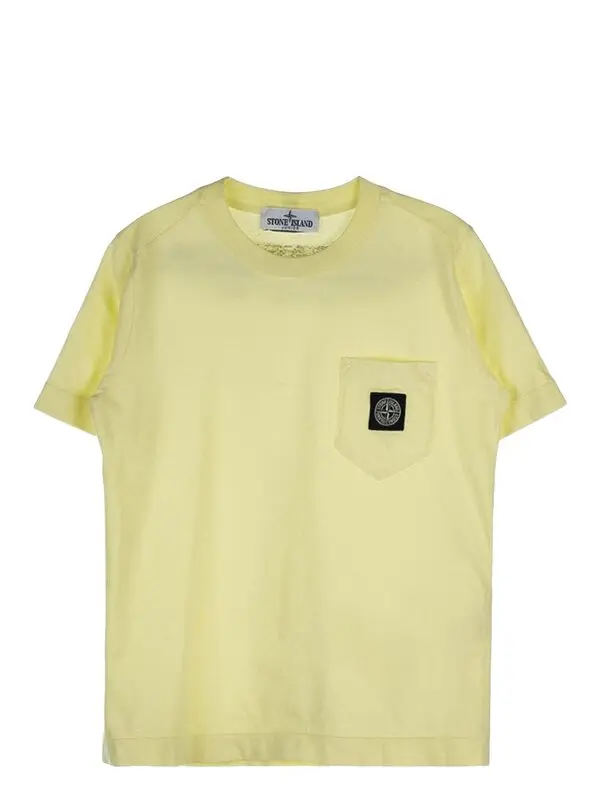 Stone Island Logo Patch Pocket T-shirt - Lemon Yellow