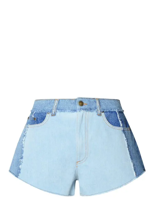 CHIARA FERRAGNI Distressed Denim Shorts - Blue