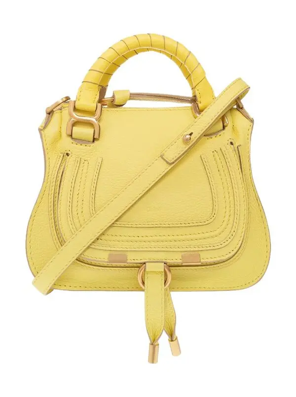 Chloé Marcie Mini Leather Tote Bag - Yellow