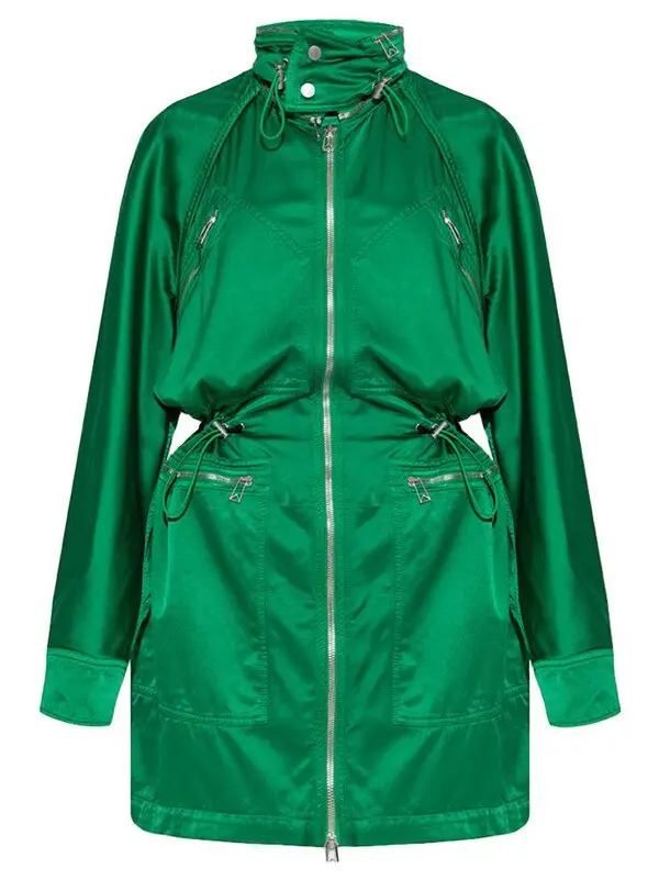 Bottega Veneta Drawstring Mini Dress - Green