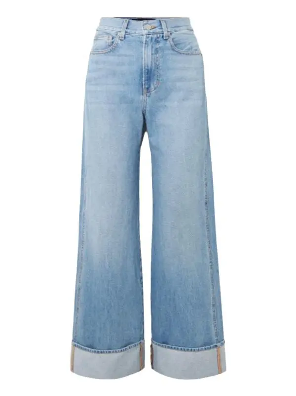 Veronica Beard High-rise Cuffed-hem Jeans - Lightdenim