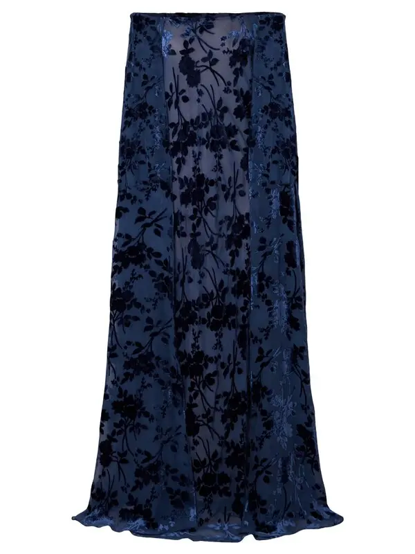 RODARTE Devoré-velvet Gown - Black