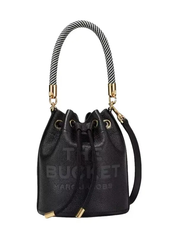 Marc Jacobs Logo Embossed Bucket Bag - Black