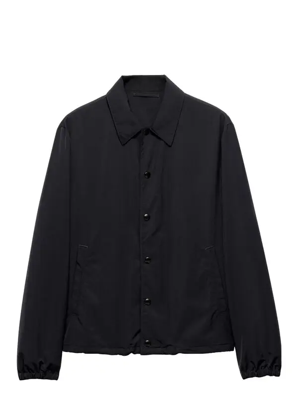 Prada Shirt Jacket With Drawstring Hem - Black