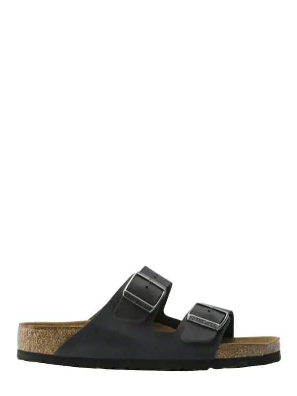 BIRKENSTOCK Logo Slippers - Black