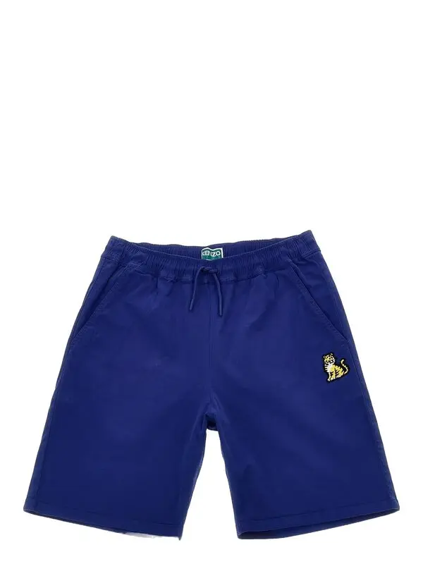 Kenzo Embroidered Bermuda Shorts - Blue