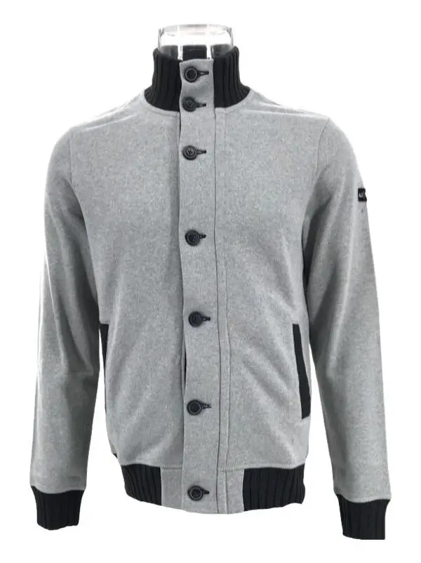Emporio Armani Logo Knit Jacket - Gray
