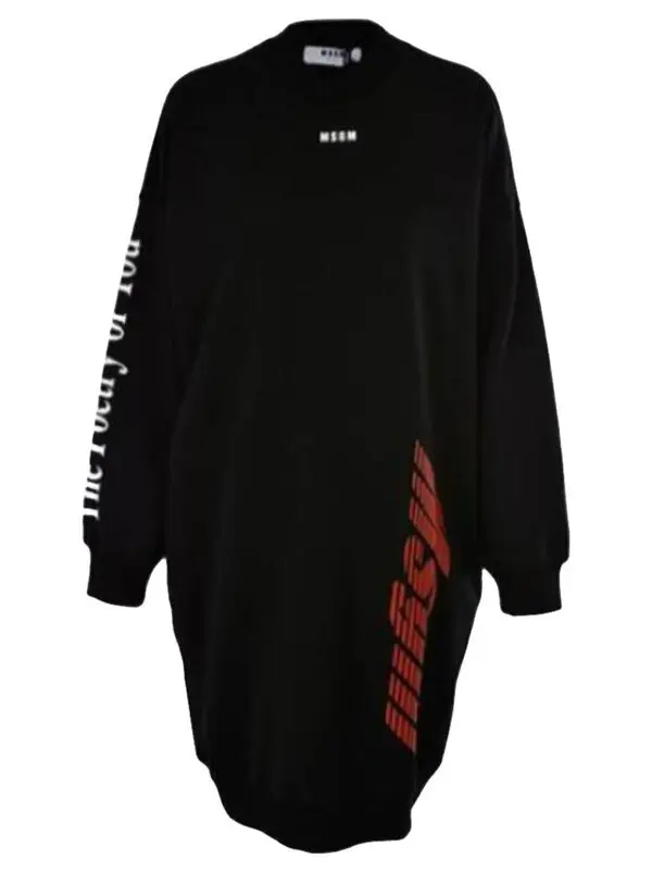 MSGM Logo Sweater Dress - Black