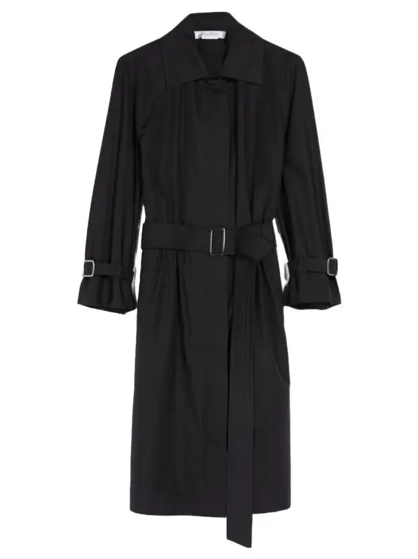 Max Mara Belted Cotton Shirtdress - Black