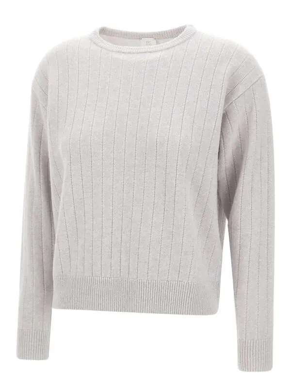 Eleventy Textured Crew Neck Knitwear - White