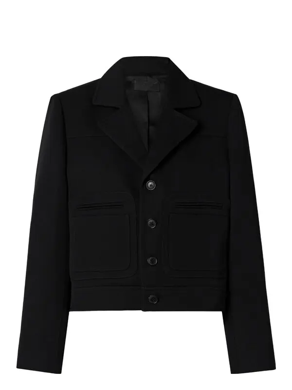 NILI LOTAN Georgy Wool-gabardine Jacket - Black
