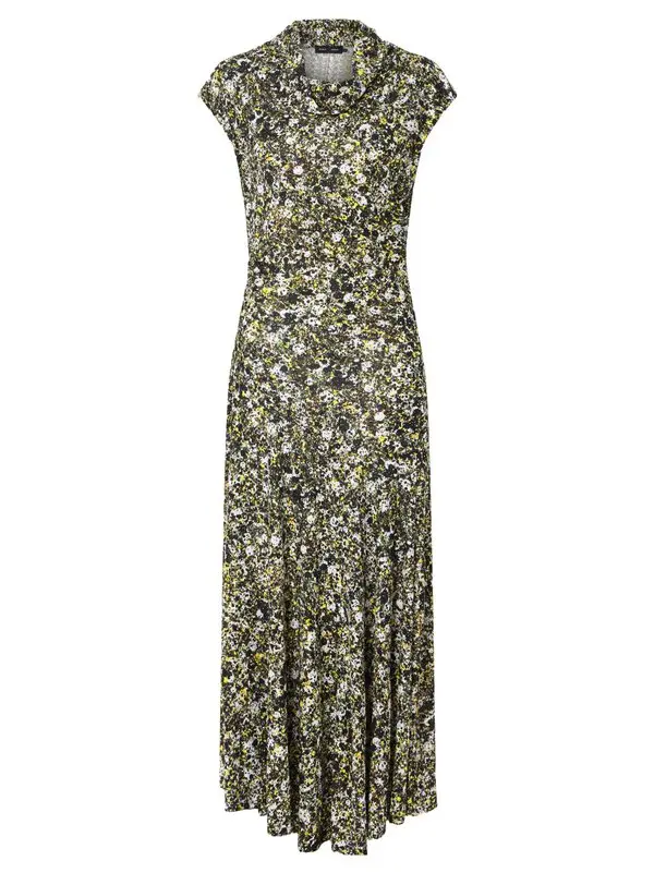 Proenza Schouler Tamara Asymmetric Draped Printed Jersey Maxi Dress - Green