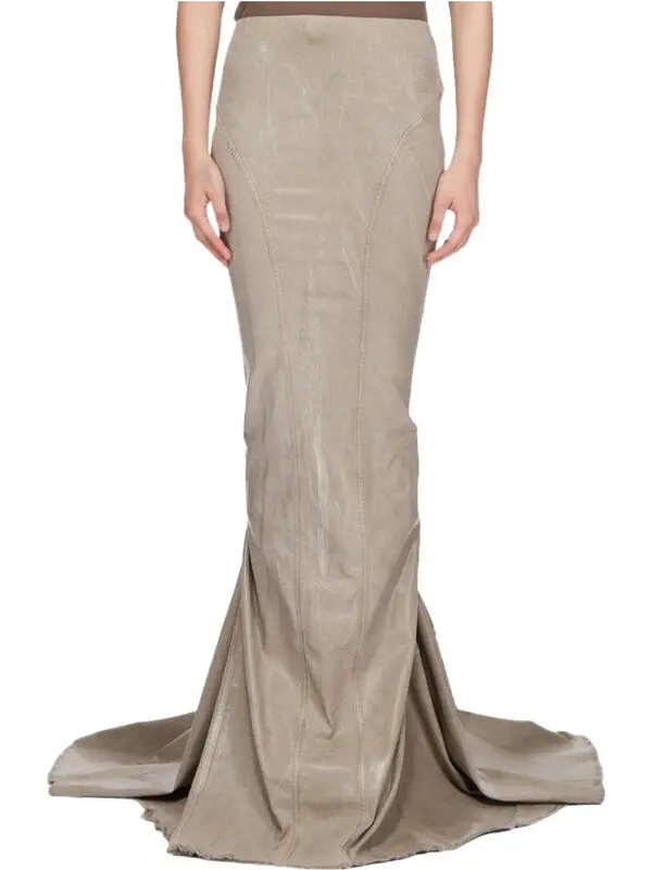 Rick Owens Al Pilar Maxi Skirt - Gray