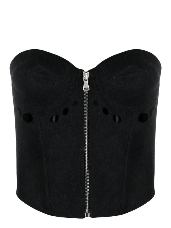 JEAN PAUL GAULTIER Strappy Zipper Vest - Black