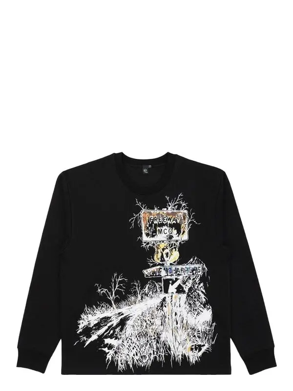 Alexander McQueen Graphic Print Crew Neck Sweater - Black