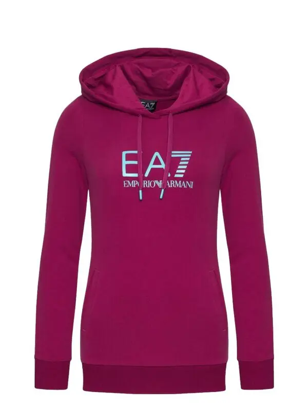 EA7 Logo Detail Hoodie - Purple