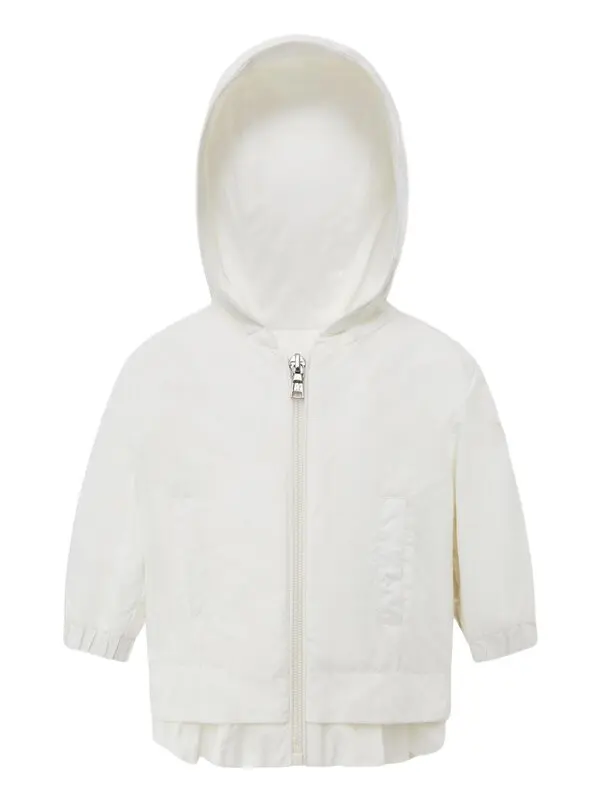 Moncler Dana Hooded Jacket With Ruffles - White