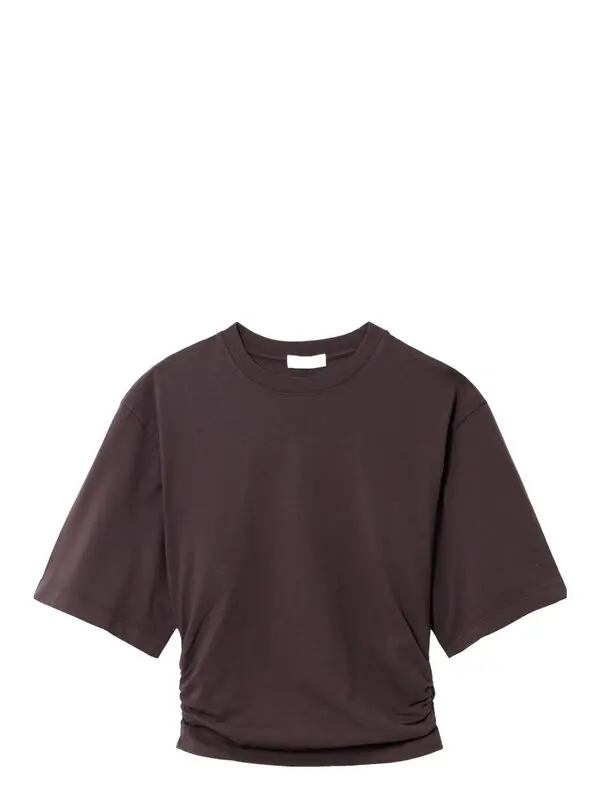 AGOLDE Shari Ruched T-shirt - Brown