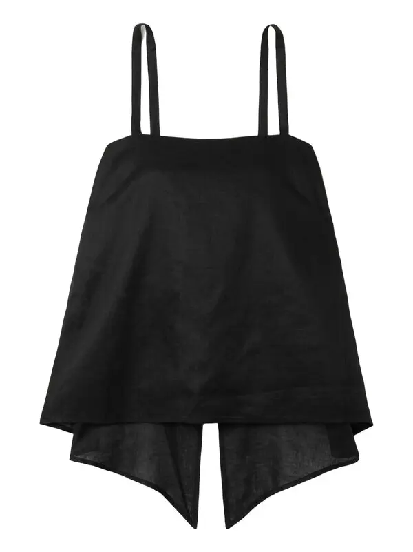 Posse Ginny Linen Tank - Black