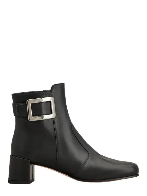 ROGER VIVIER Très Vivier Polly Buckle Ankle Boots - Black