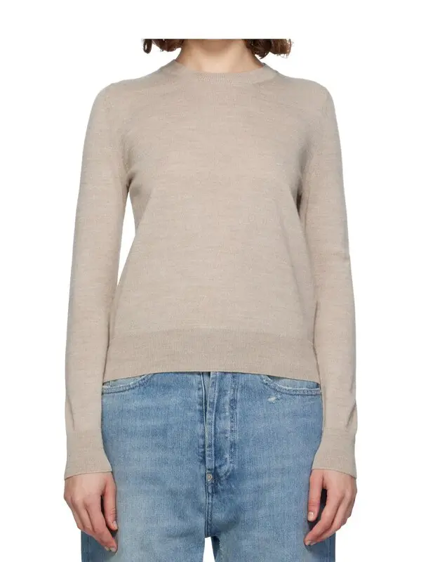 MAISON MARGIELA Elbow-patch Crewneck Sweater - Beige