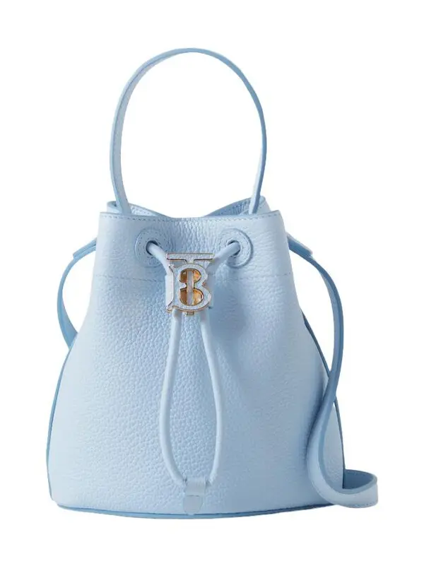 Burberry Tb Grainy Bucket Bag - Blue