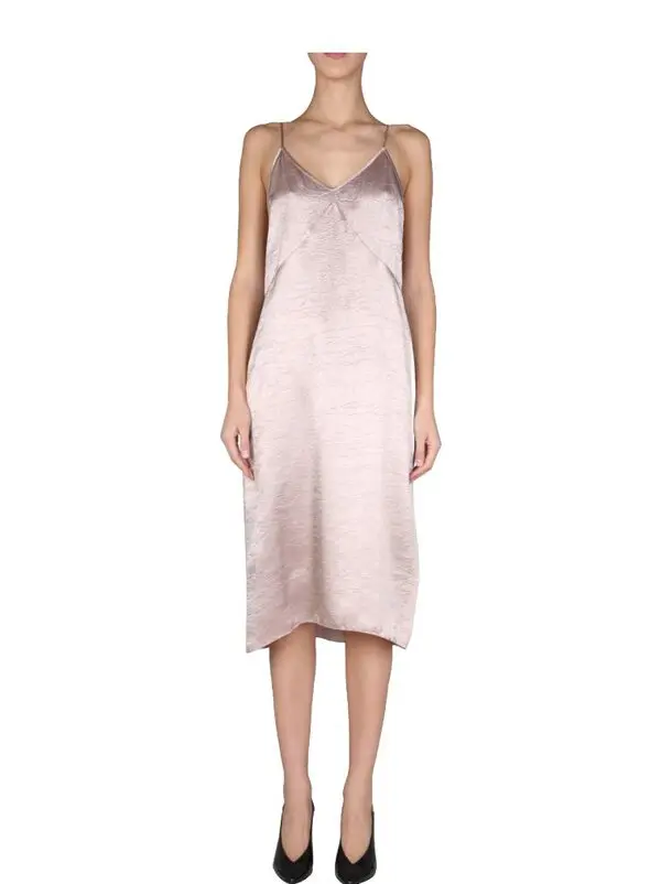 Dsquared2 V-neck Strappy Midi Dress - Pink