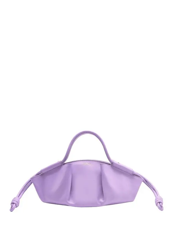 Loewe Small Paseo Bag In Shiny Nappa Calfskin - Purple