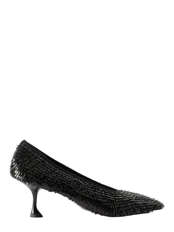 Proenza Schouler Sequined Mesh Pumps - Black