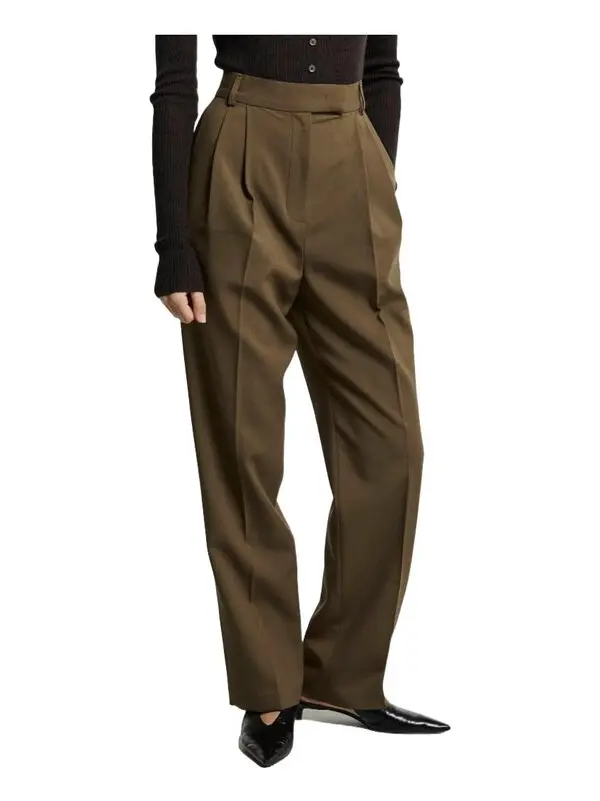 THE FRANKIE SHOP Bea Casual Pants - Chocolate-colored