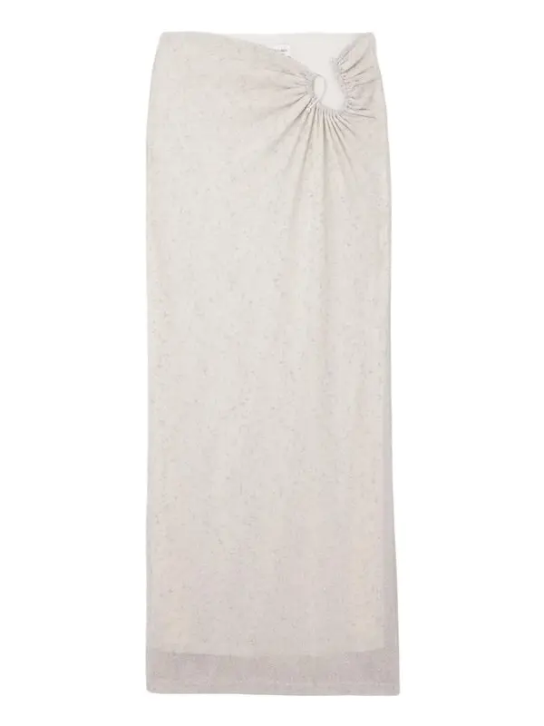 Christopher Esber Metallic Looped Maxi Skirt - White